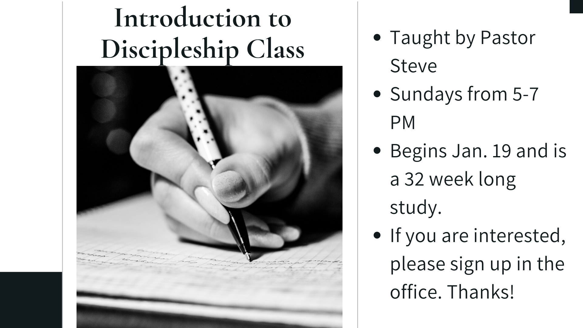 Discipleship Class